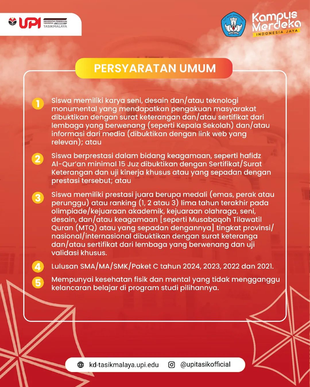 PENERIMAAN MAHASISWA BARU JALUR SELEKSI MANDIRI PRESTASI ISTIMEWA UPI ...